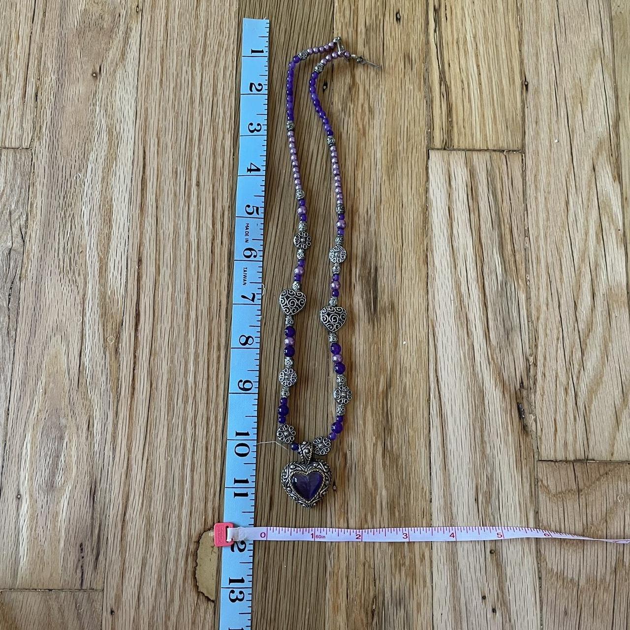 Beautiful purple jewel beaded necklace ~ may or may... - Depop