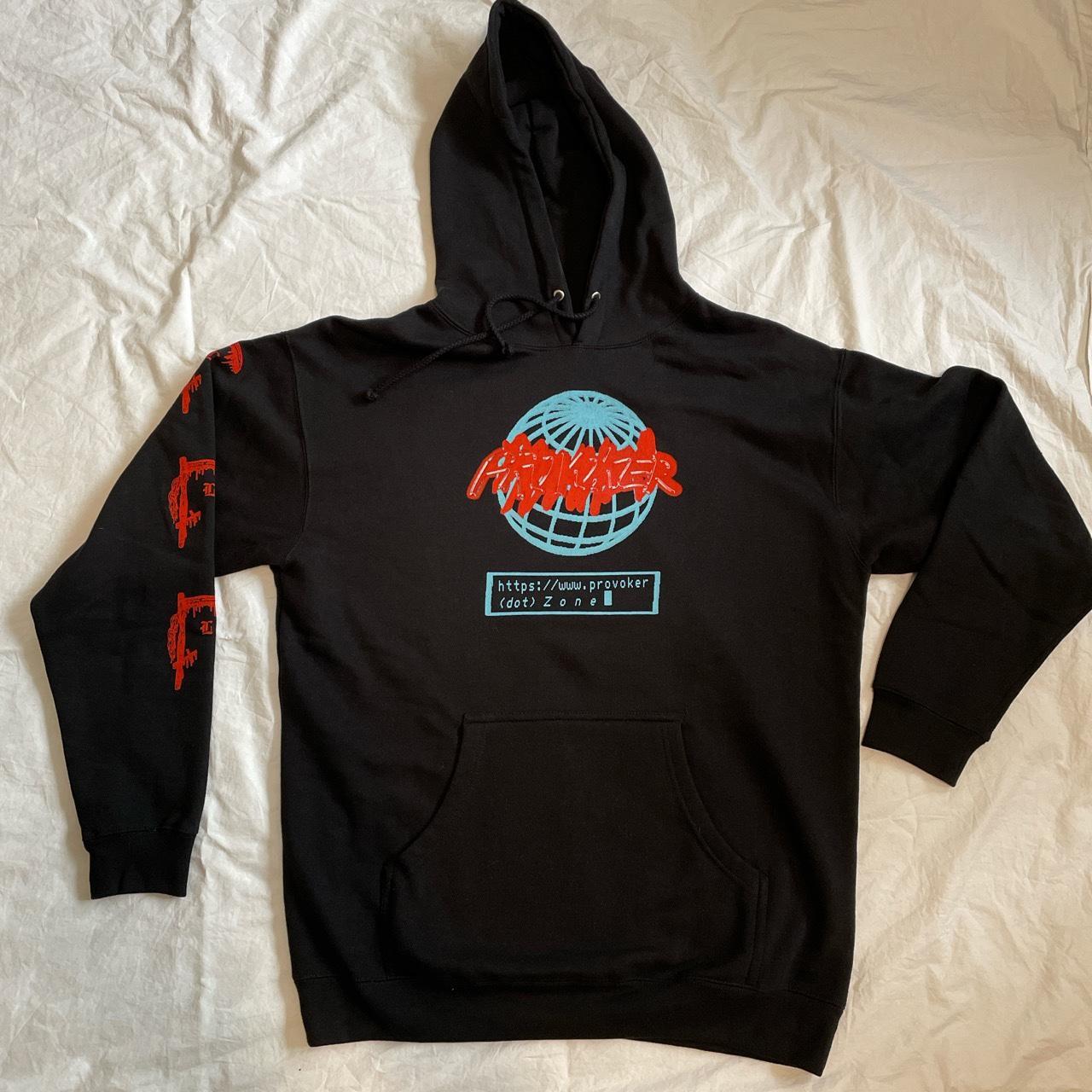 Provoker Global hoodie Tag size large. Worn 2x,... - Depop