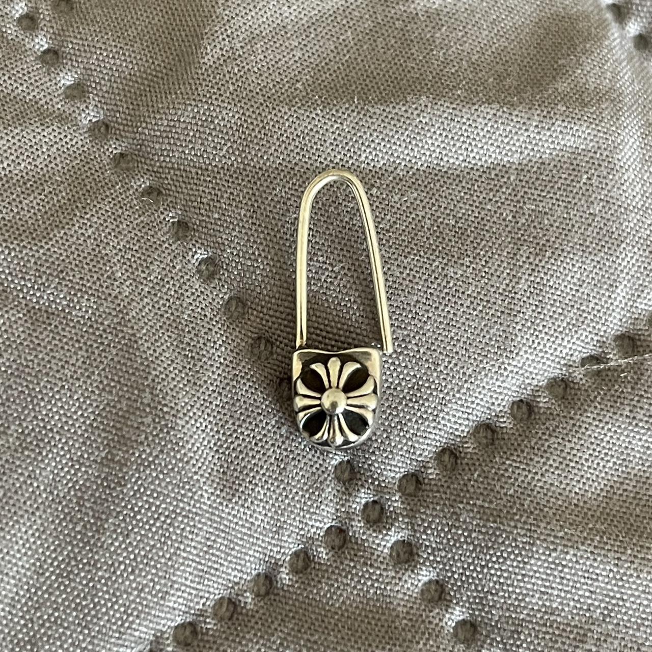 Chrome hearts safety pin earring 925 sterling... - Depop