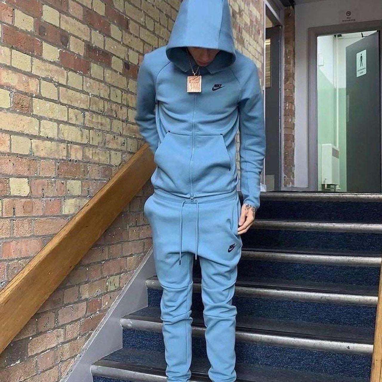 Nike Tech Baby Blue (Old Season) CENTRAL CEE... - Depop