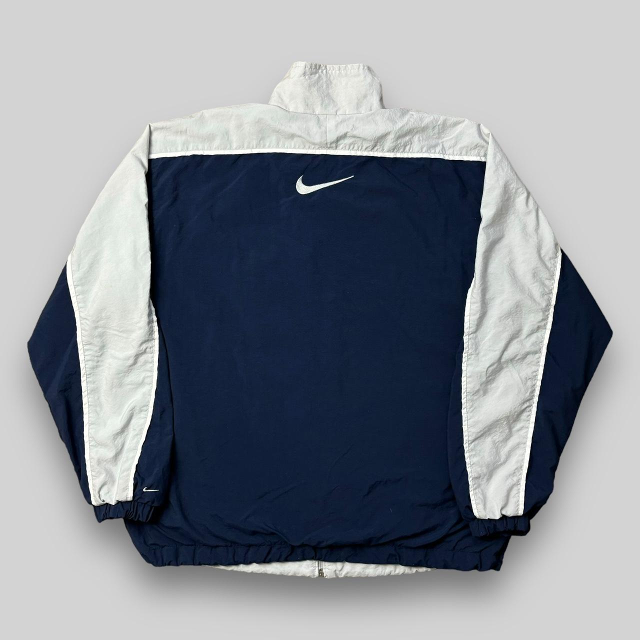 Nike Jacket Grey Vintage Nike Y2K Swoosh Zip Up... - Depop