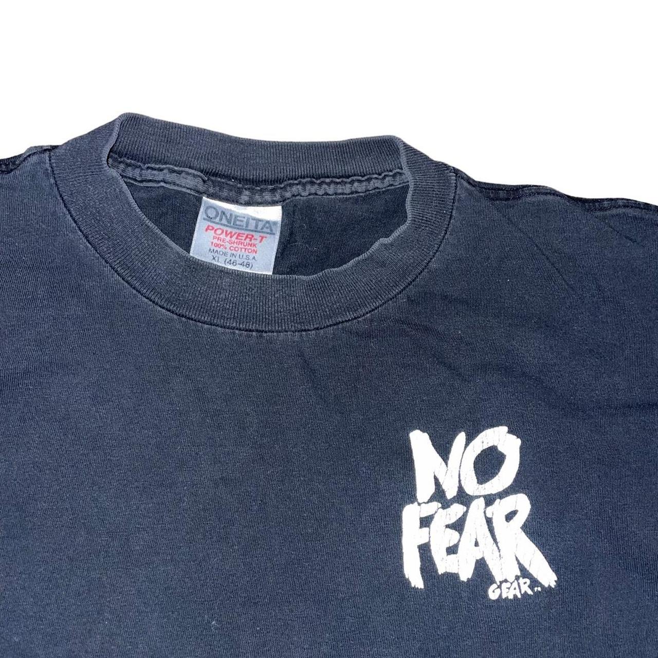 Early 90s ‘NO FEAR’ Vintage streetwear tee *black... - Depop