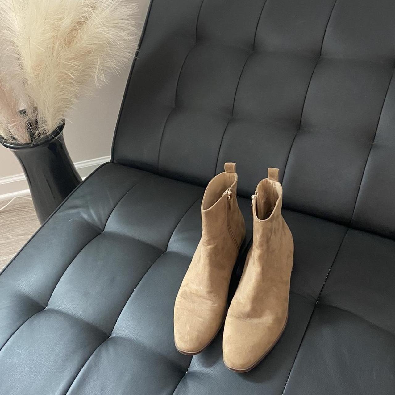 Tan suede Chelsea style boots. Eur size 39 and 8 in... - Depop