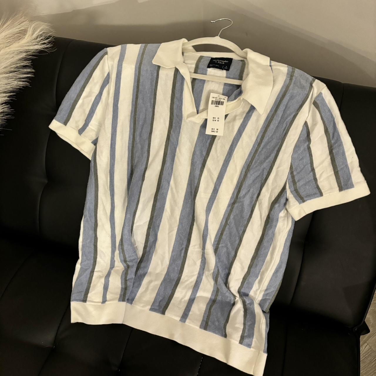 Abercrombie summer linen - blend Johnny collar polo... - Depop