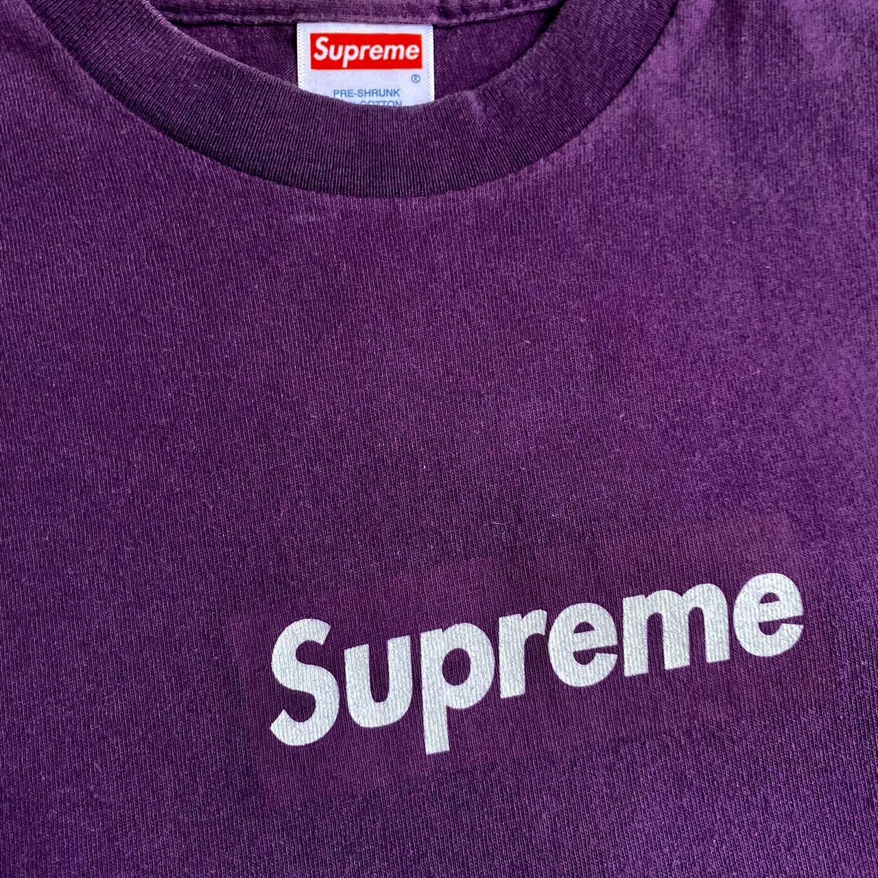 Supreme Purple Box Logo Tee 2001 Incredible... - Depop
