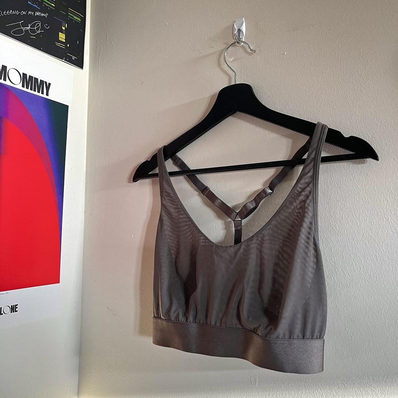 PARADE Grey Mesh Scoop Bralette Comfortable grey... - Depop