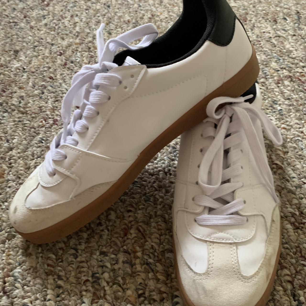 SAMBA-esque sneaker H&M white sneaker that... - Depop