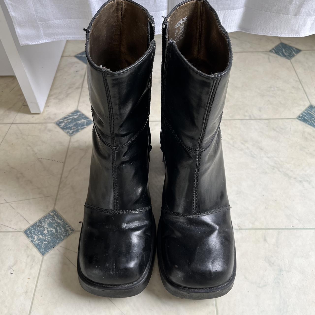 Amazing vintage Rampage square toed ankle boots. So... - Depop