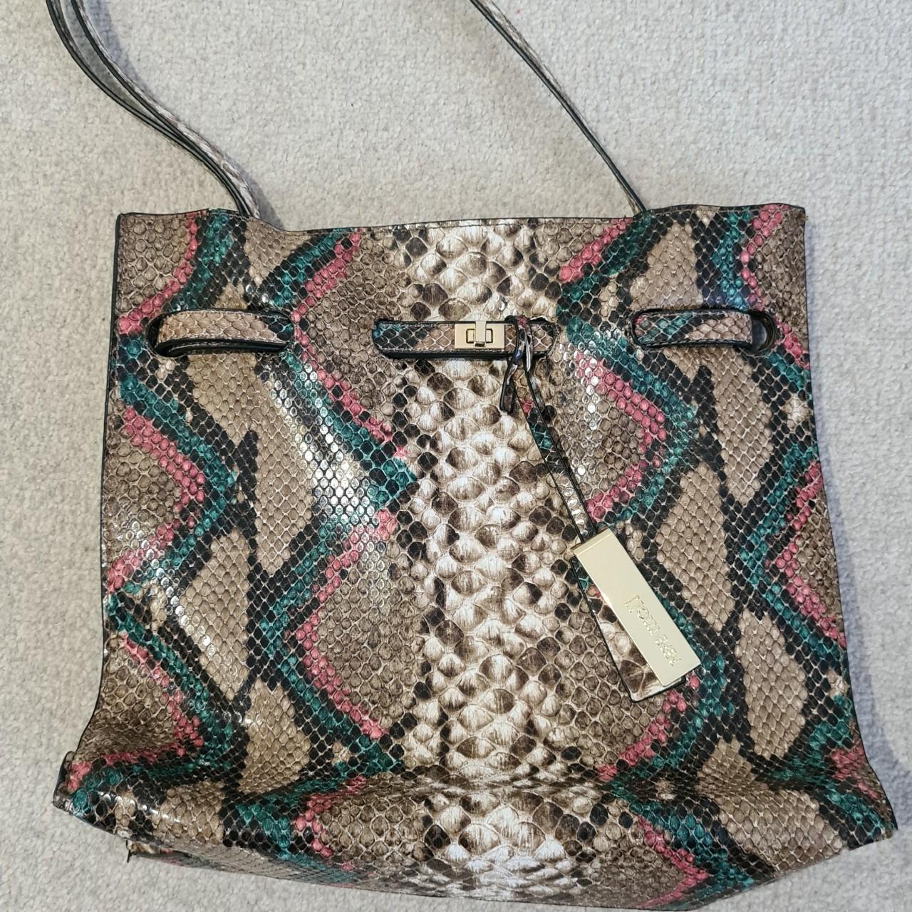 Snake skin leather handbag Gorgeous and unique... - Depop