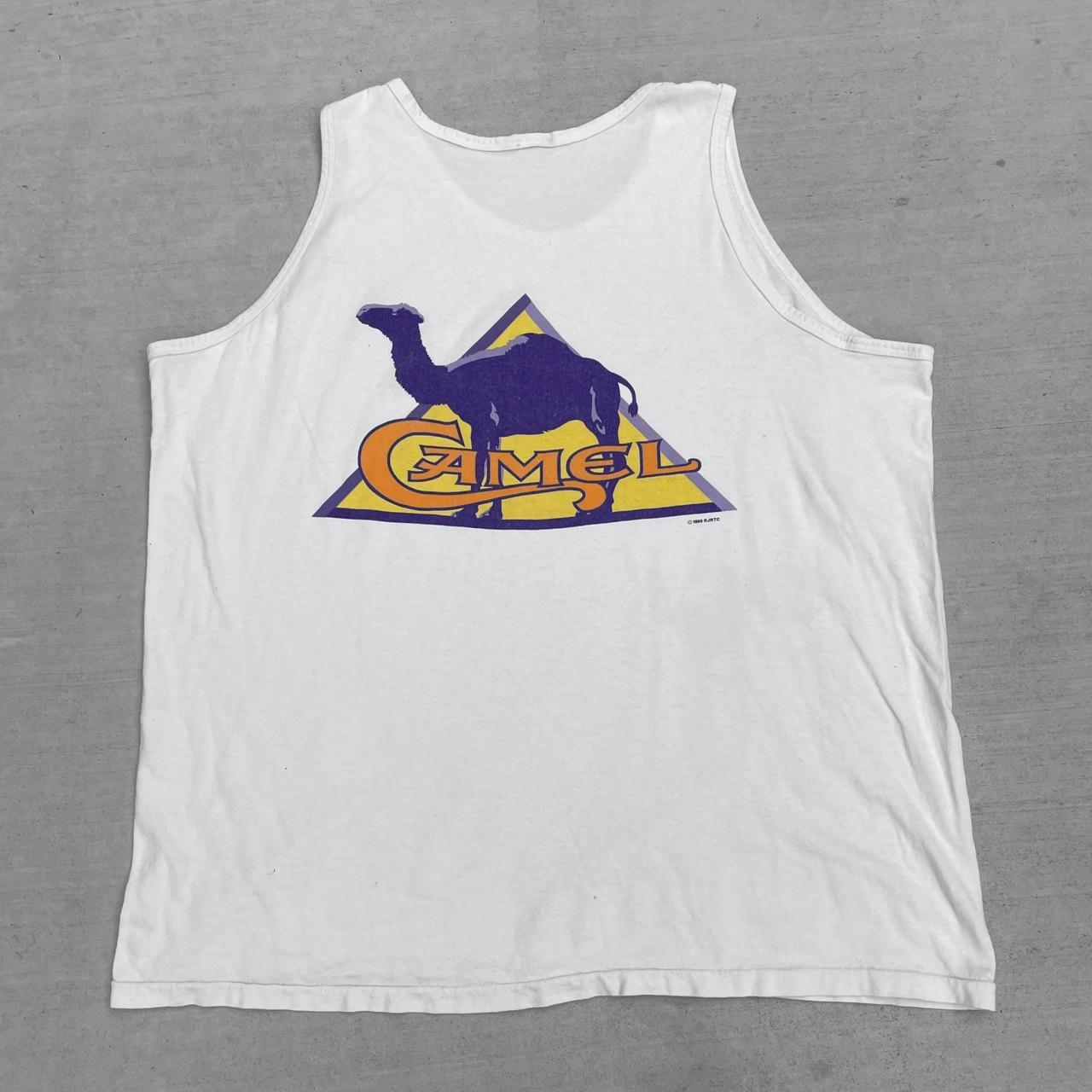 Vintage Camel Tank Top T Shirt Fits size L Single... - Depop