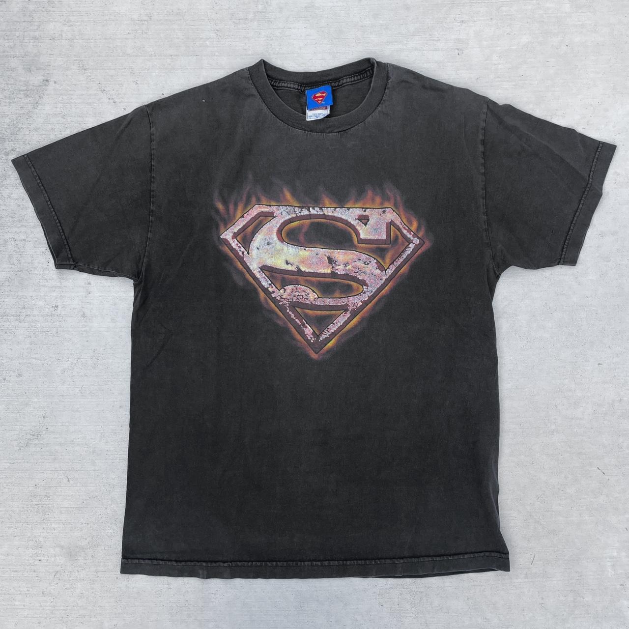 Vintage Y2K Superman T Shirt Tagged L General wear... - Depop