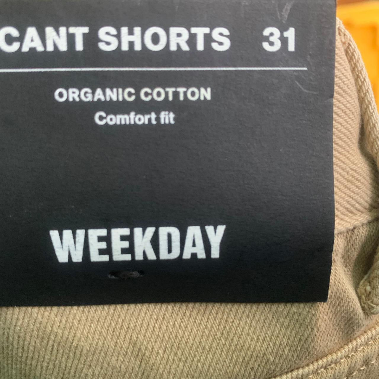 Weekday Light brown denim bermuda shorts size S #008 - Depop