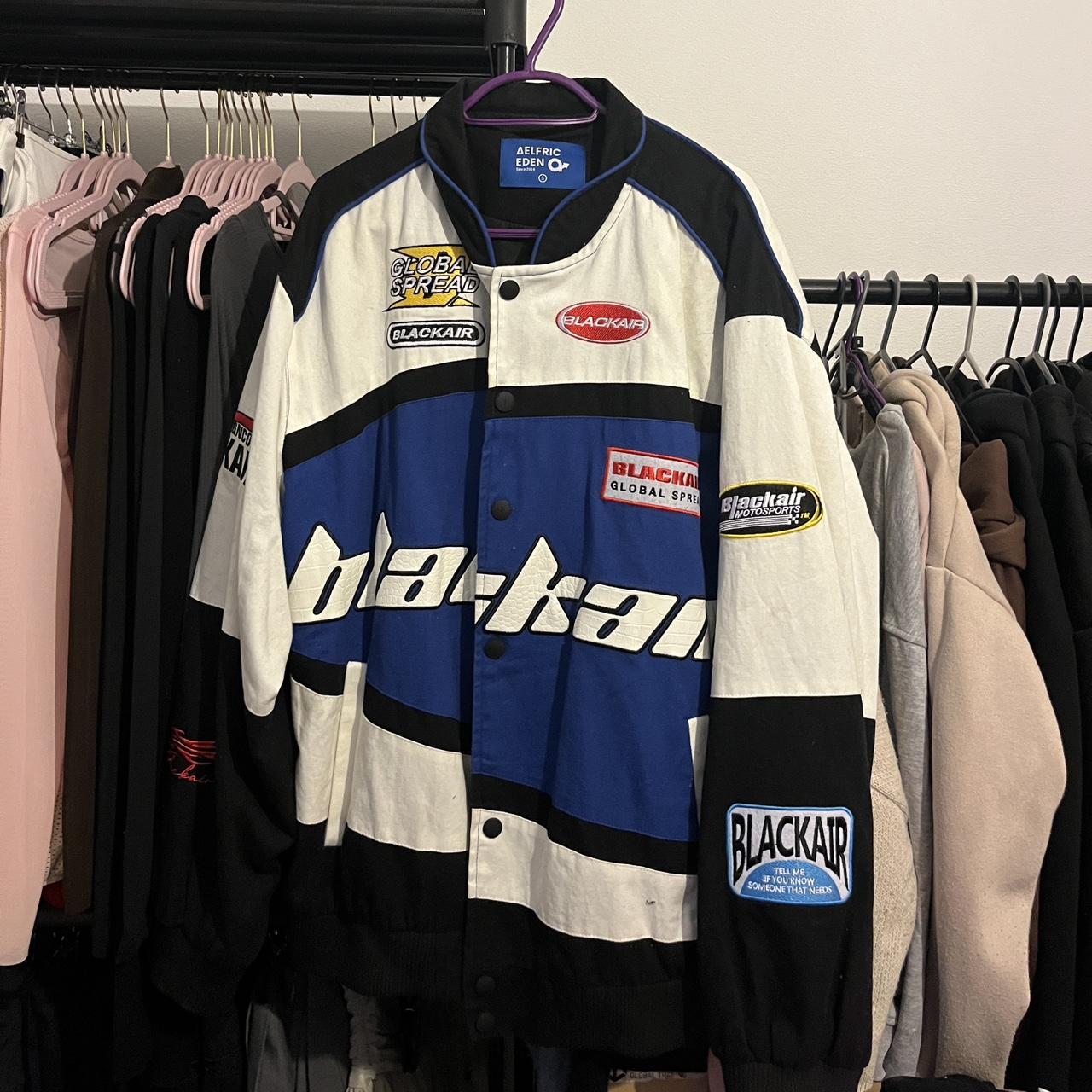 Aelfriceden Oversized Varsity Racer Jacket Unisex - Depop