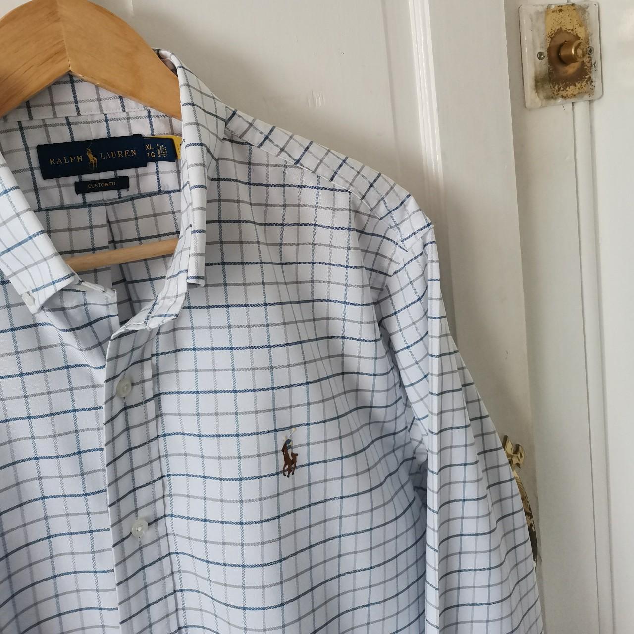Check Ralph lauren shirt. Size XL custom fit Fixed... - Depop