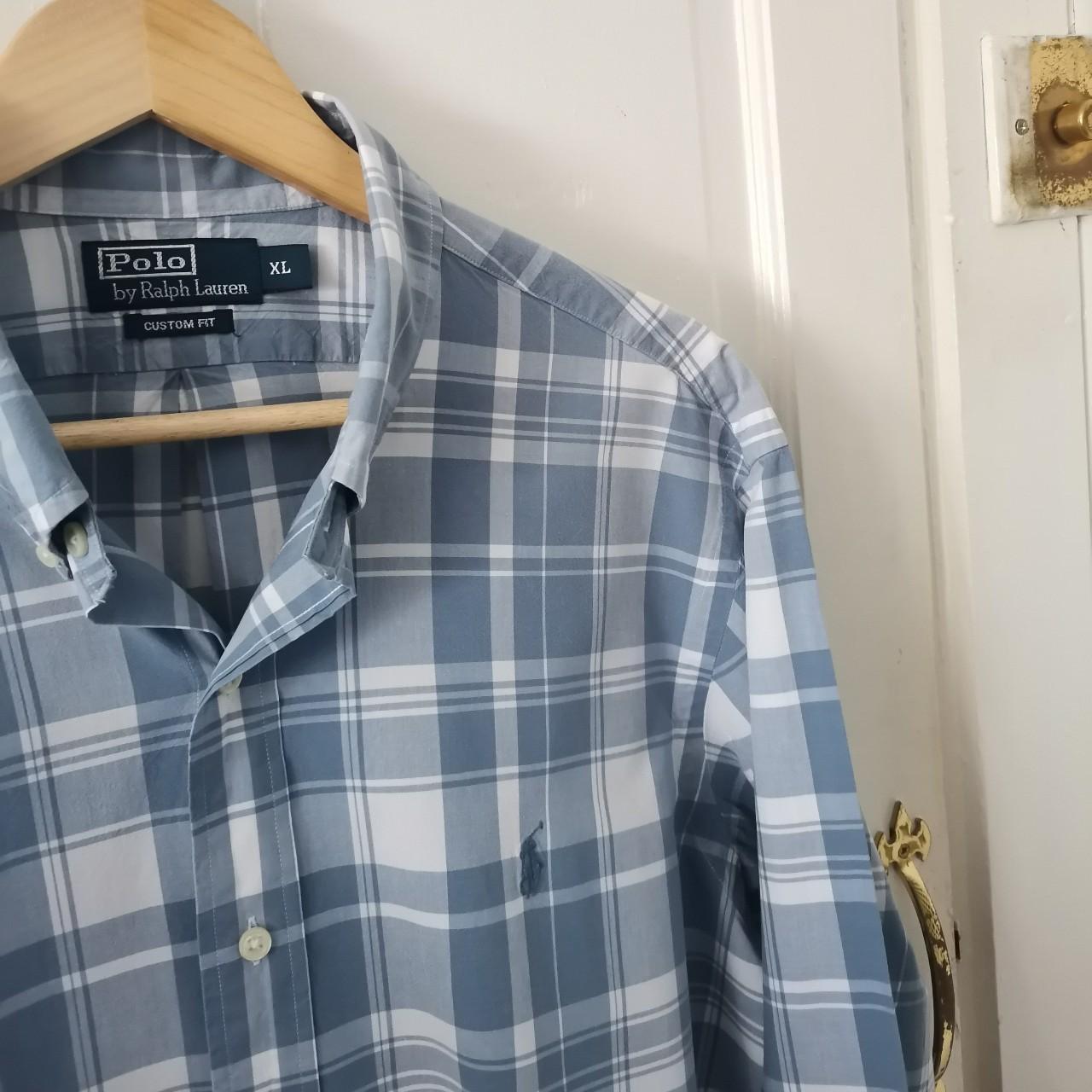 Check Ralph lauren shirt. Size XL custom fit Fixed... - Depop
