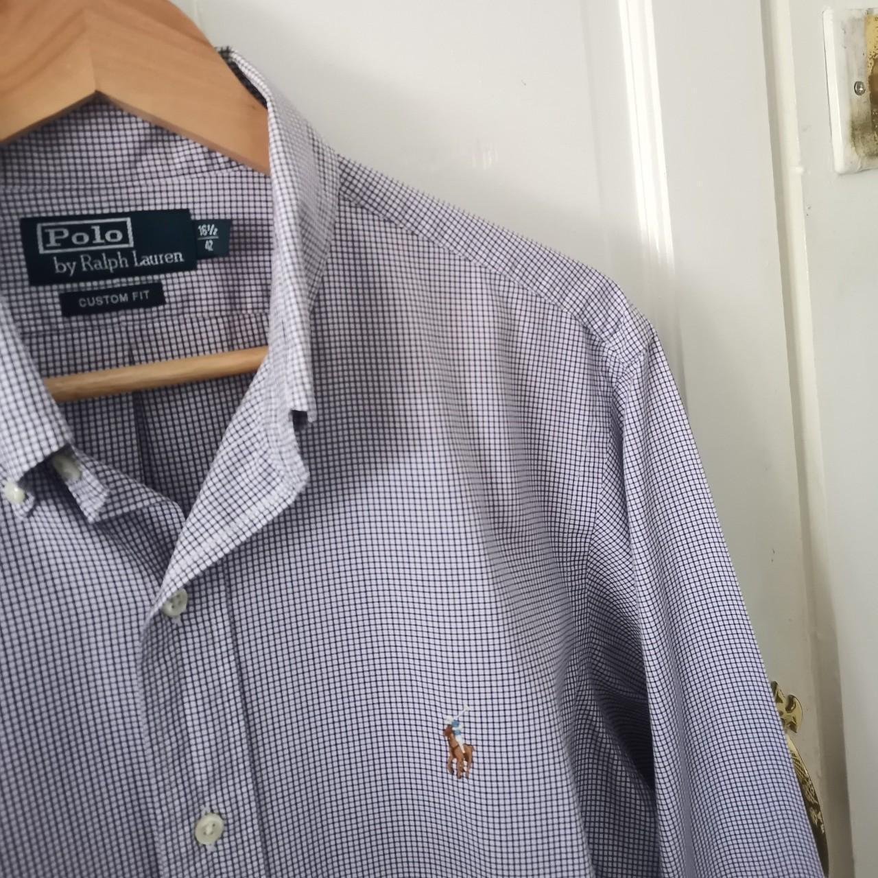 Check Ralph lauren shirt. Size large custom fit.... - Depop