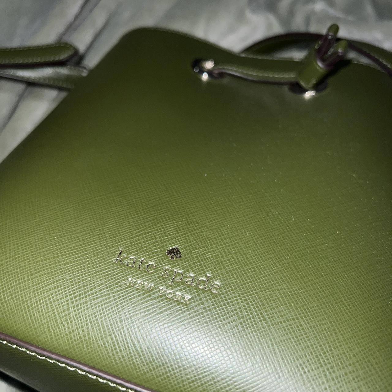Kate spade olive green bucket bag one inside... - Depop