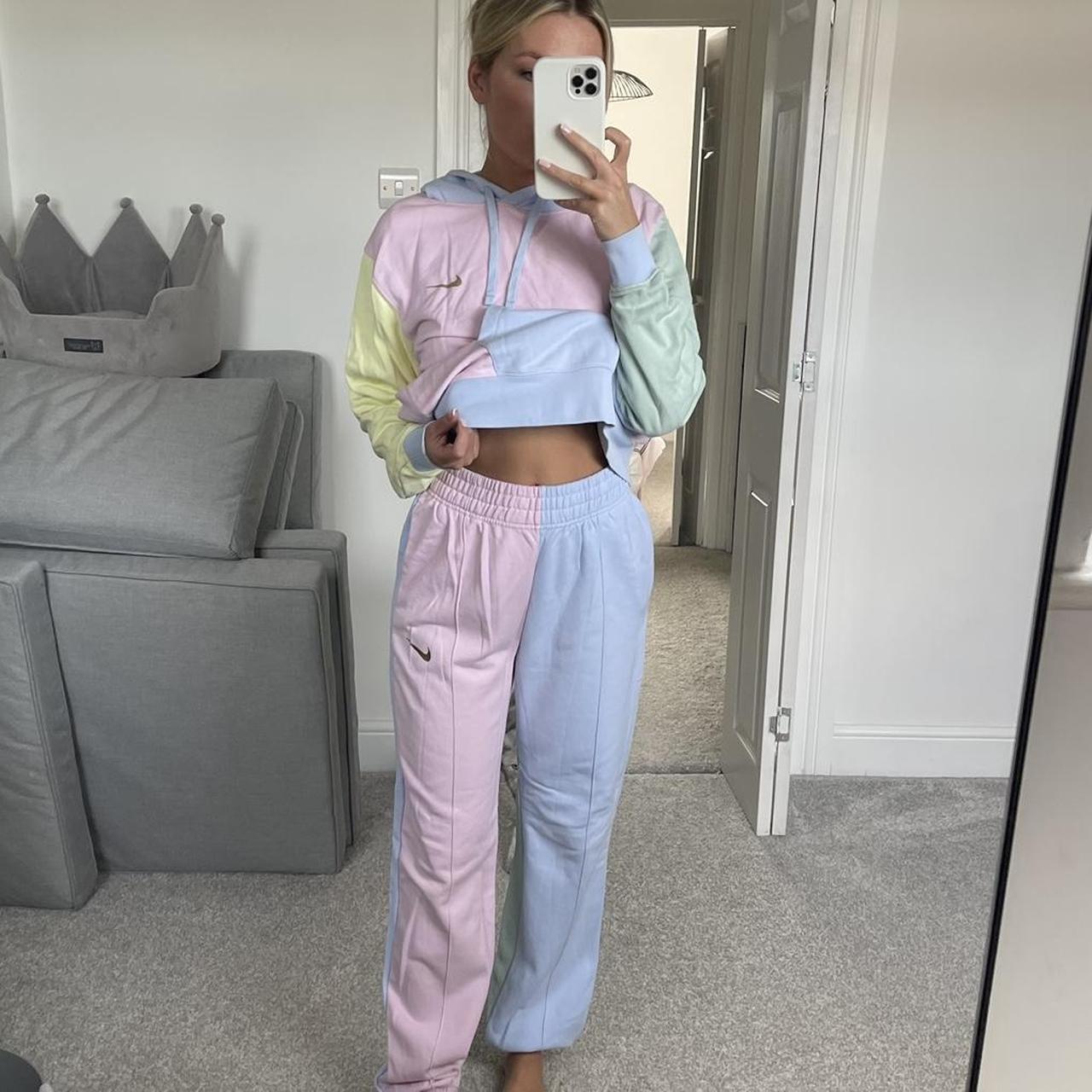 Nike swoosh multicolourway pastel tracksuit. Top and... - Depop