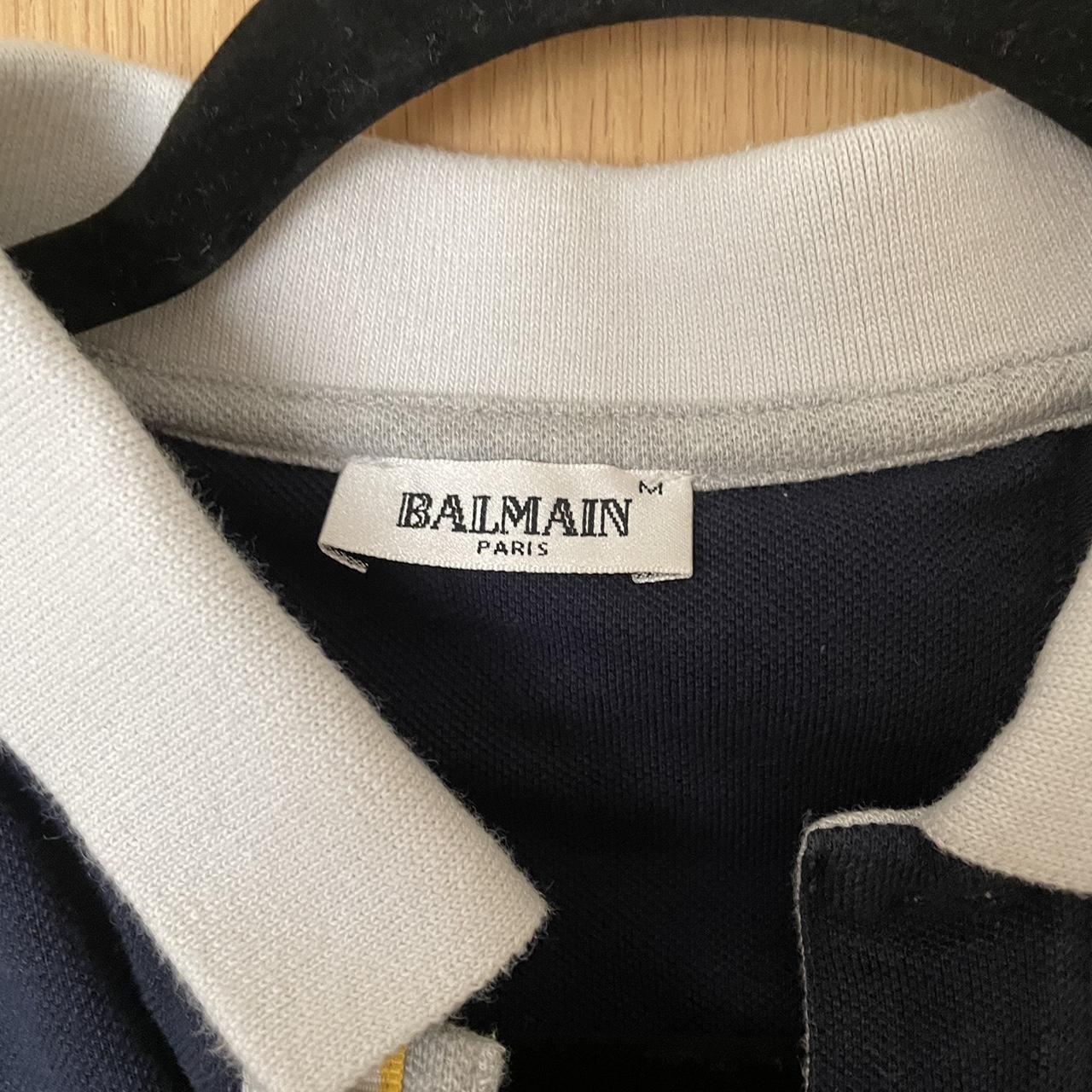 Balmain men’s vintage polo top. Worn a few times... - Depop