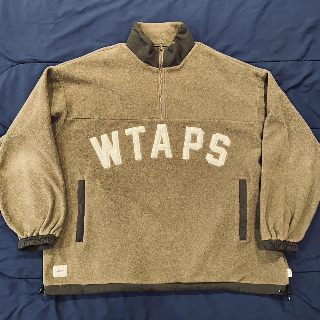 WTAPS Player 02 olive fleece pullover jacket, men’s... - Depop