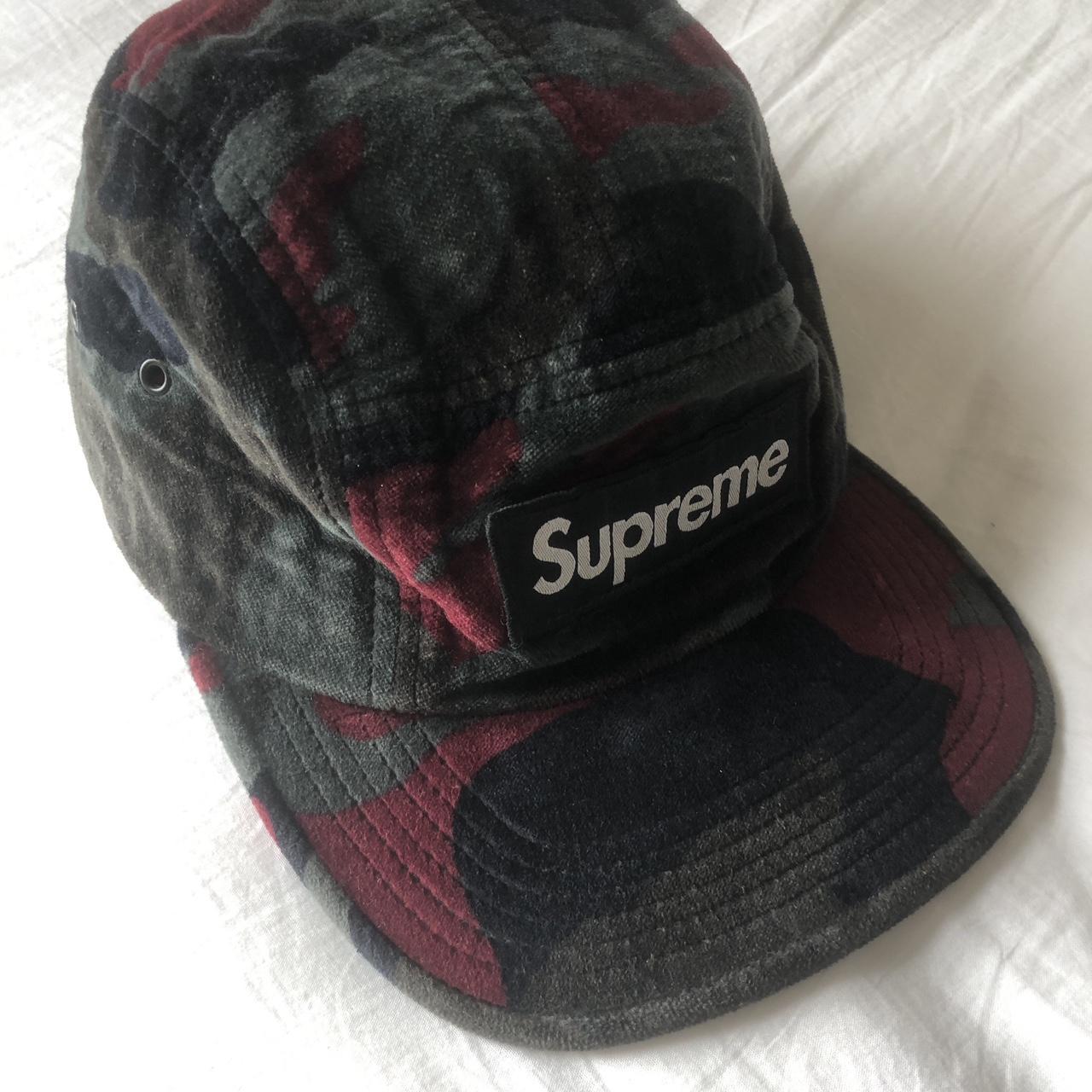 Supreme camo velvet 5 panel cap #supreme #5panel... - Depop