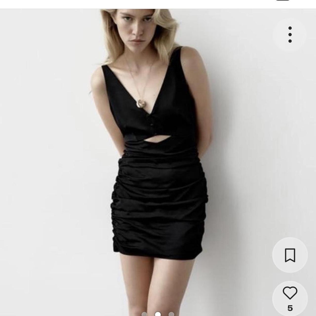 Black mini cut-out dress from Zara size | Depop