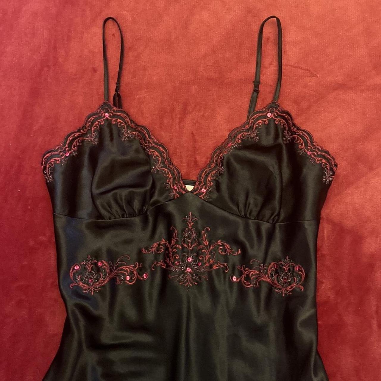 Presence, black and red silk night dress 🖤🩸 With... - Depop