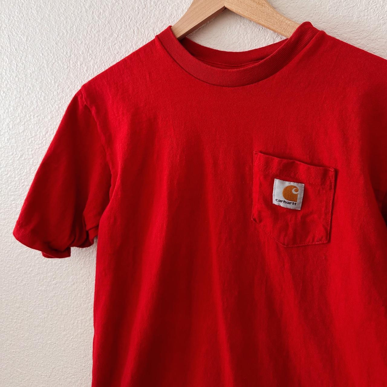 Carhartt Red Pocket T-Shirt size large #carhartt... - Depop