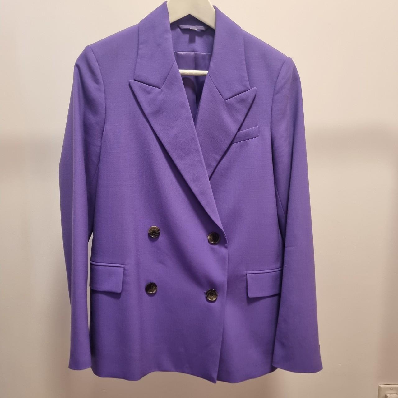 COS wool double breasted purple blazer US4 Length 29... - Depop