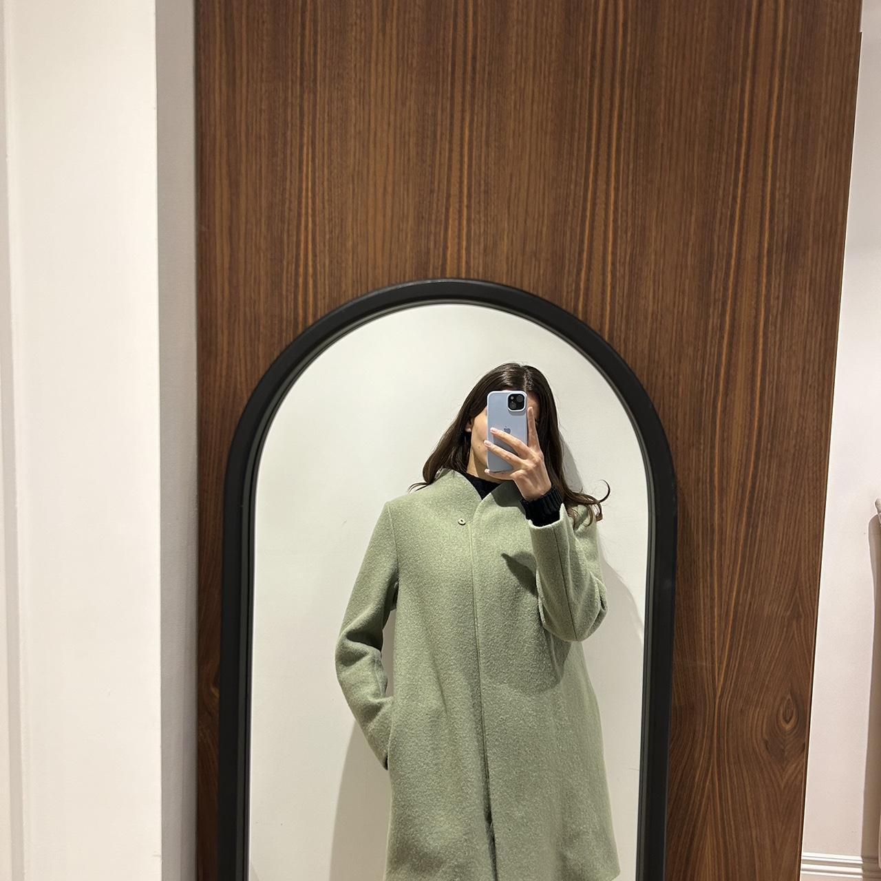 COS Green wool coat with a relaxed fit #wintercoat... - Depop