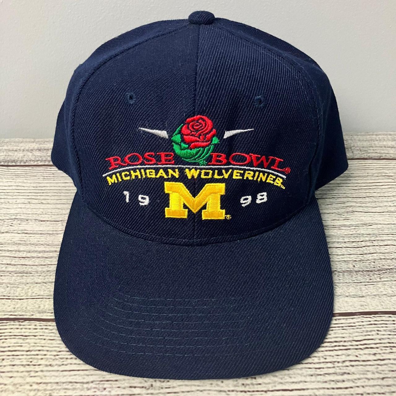 Vintage 1998 Michigan Wolverines Rose Bowl Snapback... - Depop