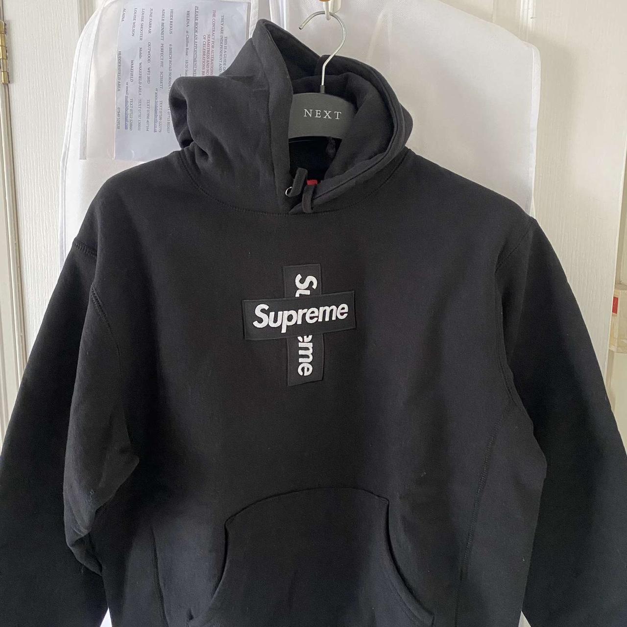Supreme Cross Box Logo Hooded Sweatshirt Hoodie -... - Depop