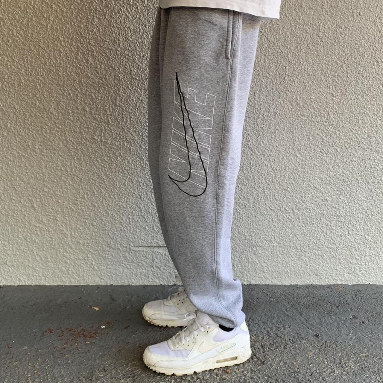 🇬🇧FREE UK SHIPPING🇬🇧 Grey Nike Trackies Size L Super... - Depop