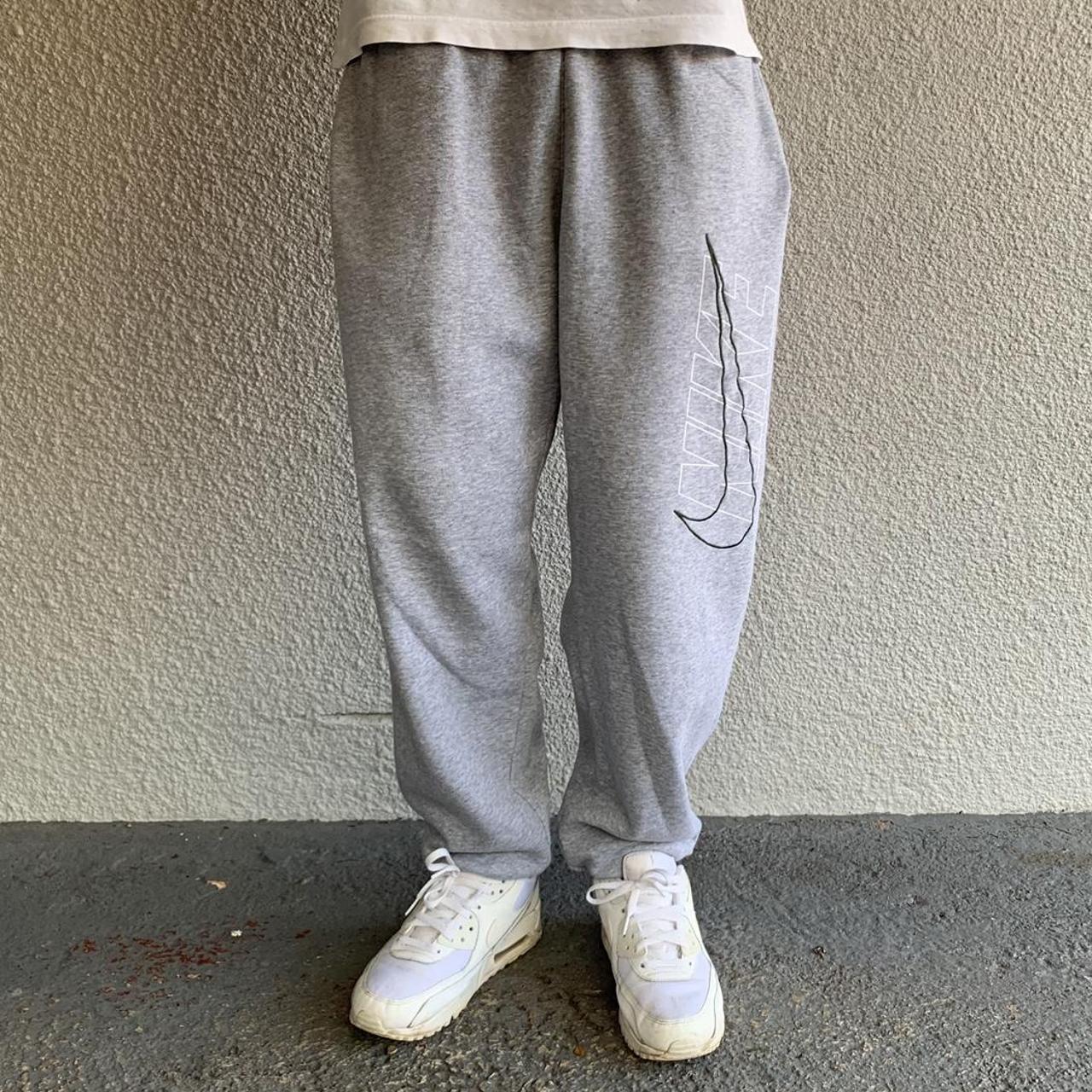🇬🇧FREE UK SHIPPING🇬🇧 Grey Nike Trackies Size L Super... - Depop