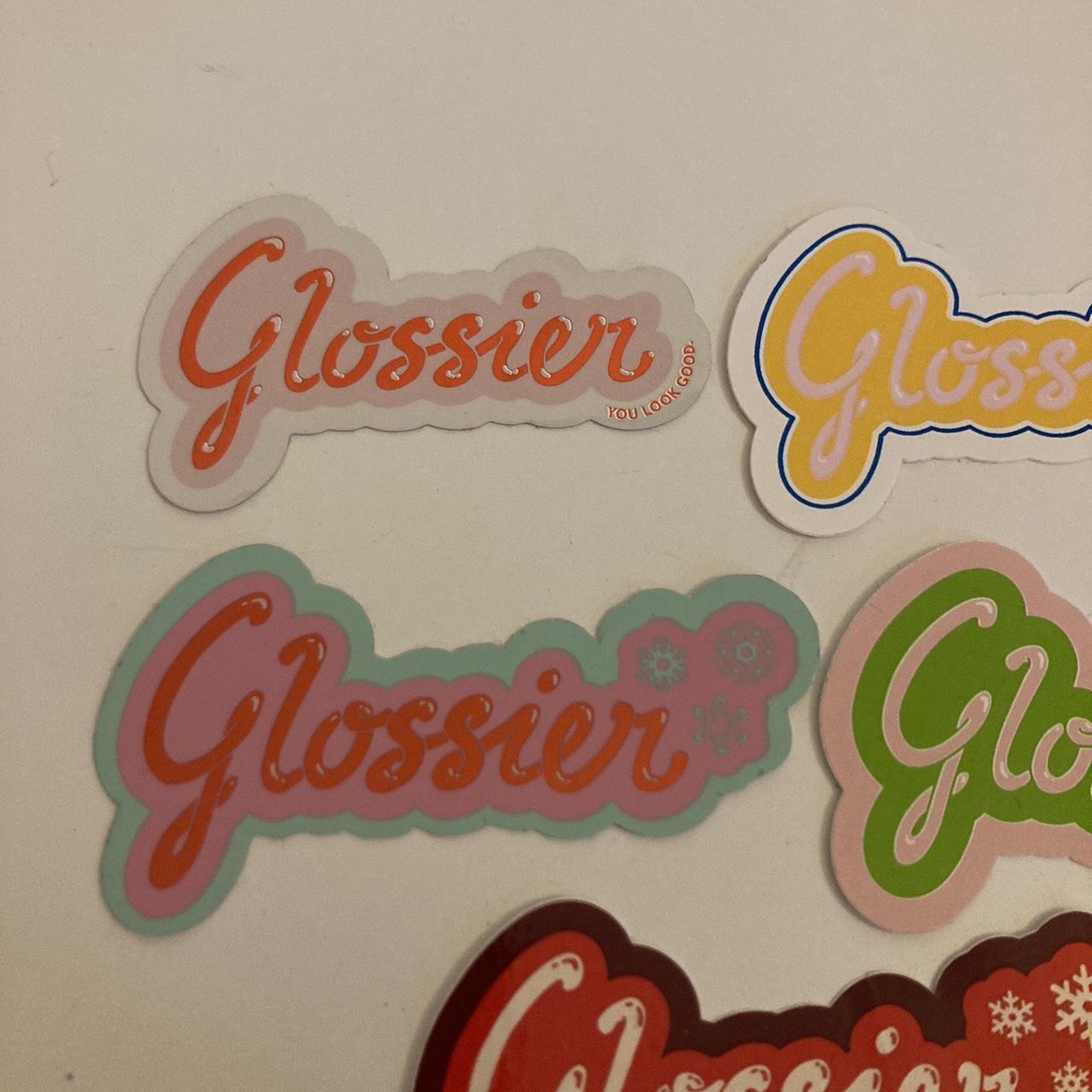 Glossier logo stickers Price is for ONE (1)... - Depop