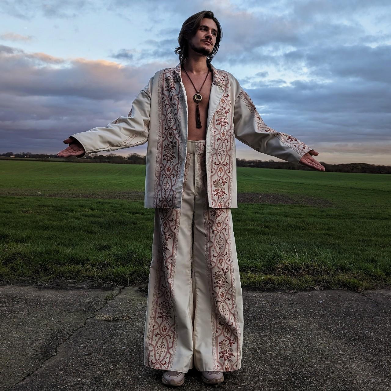 Handmade Flared Suit I made this from a set of... - Depop