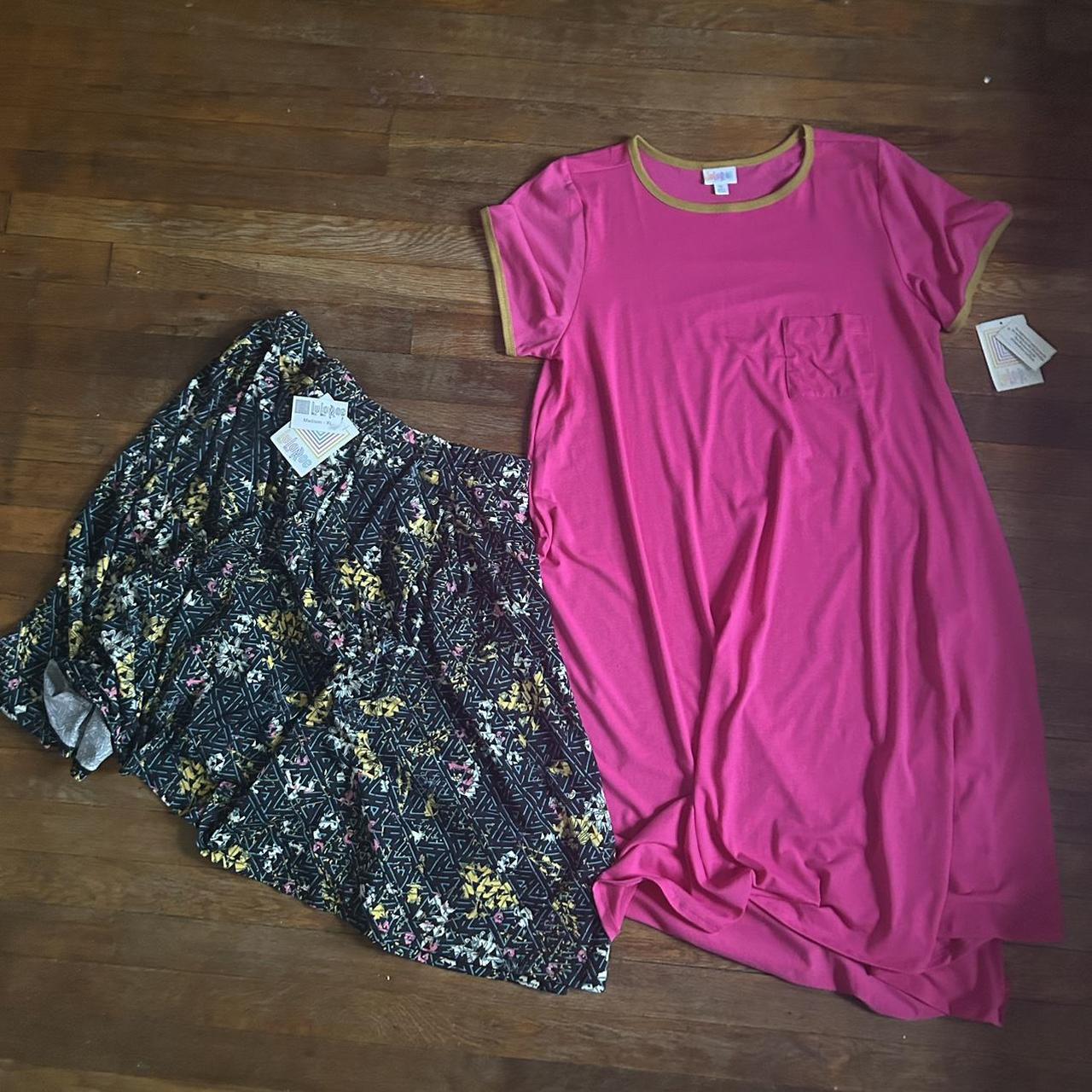 LuLaRoe Women's Pink Skirt | Depop