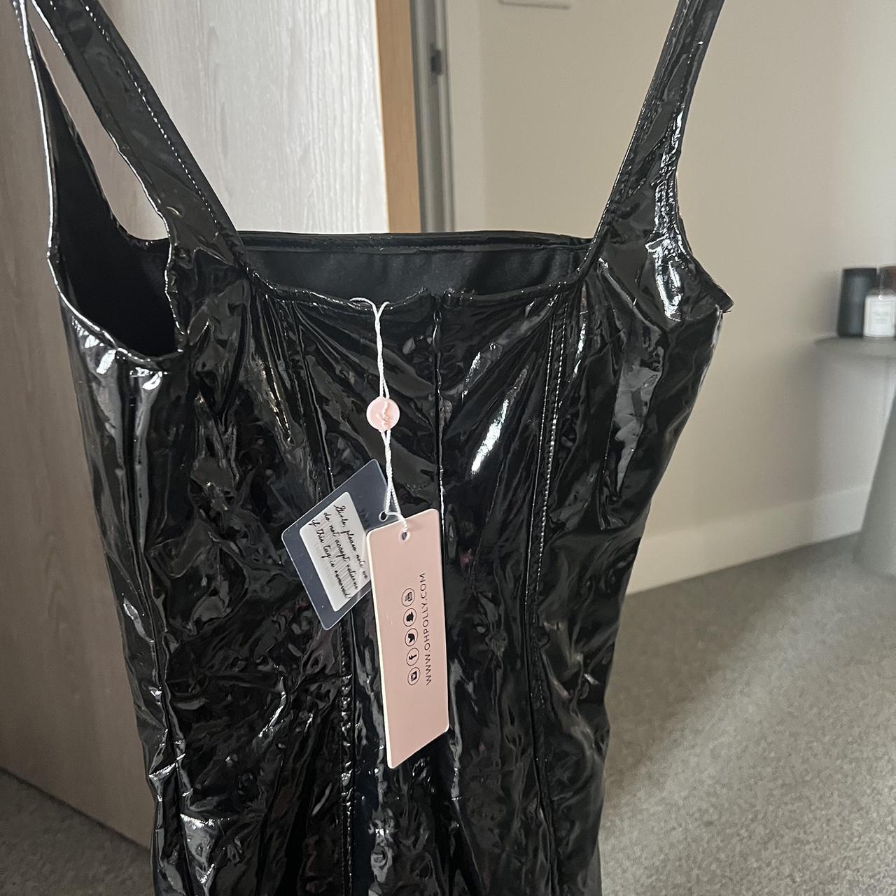 Oh Polly black PVC dress. Halloween special. Never... - Depop