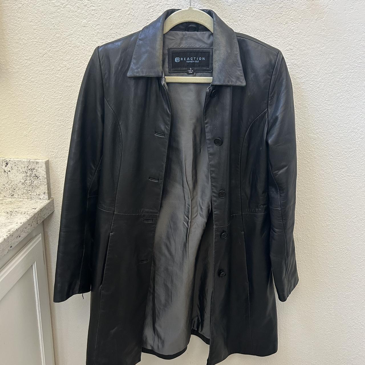 100% genuine leather Kenneth Cole jacket Size small... - Depop