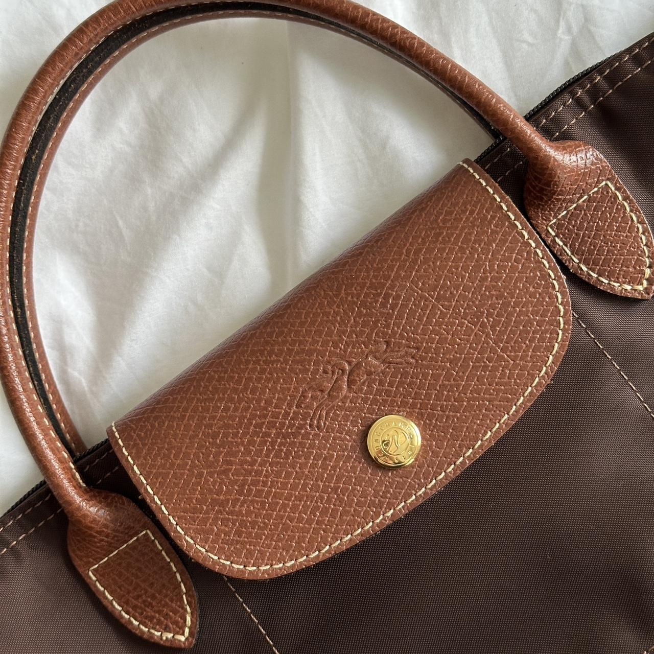 New Longchamp pliage S in chocolate brown - Depop