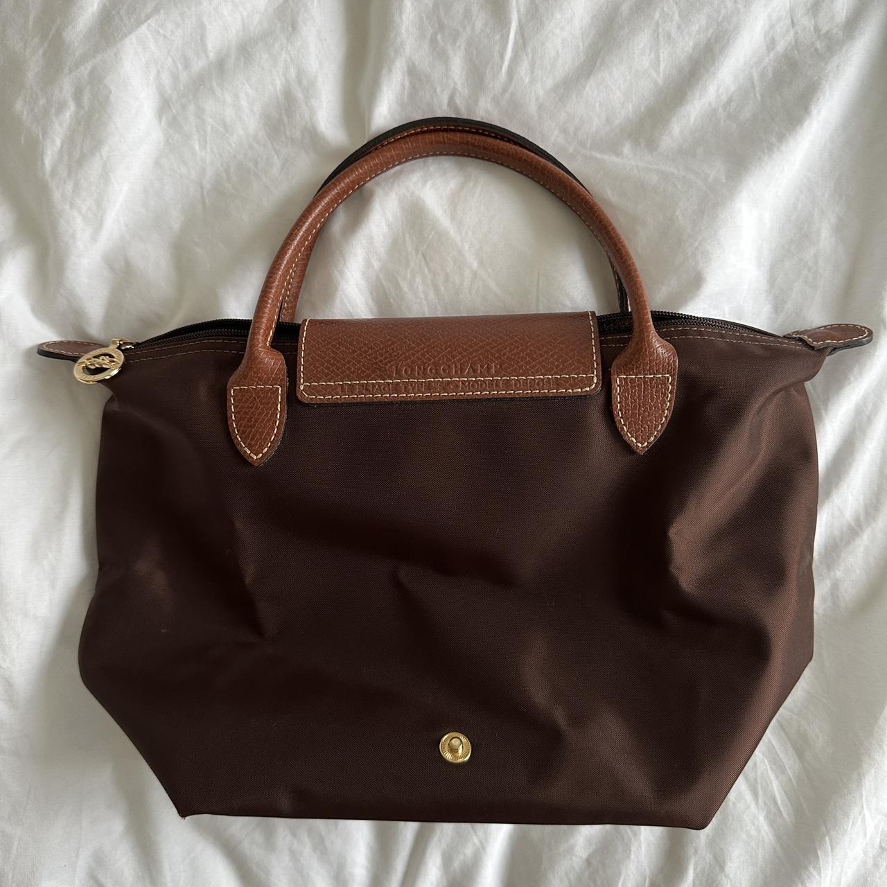 New Longchamp pliage S in chocolate brown - Depop