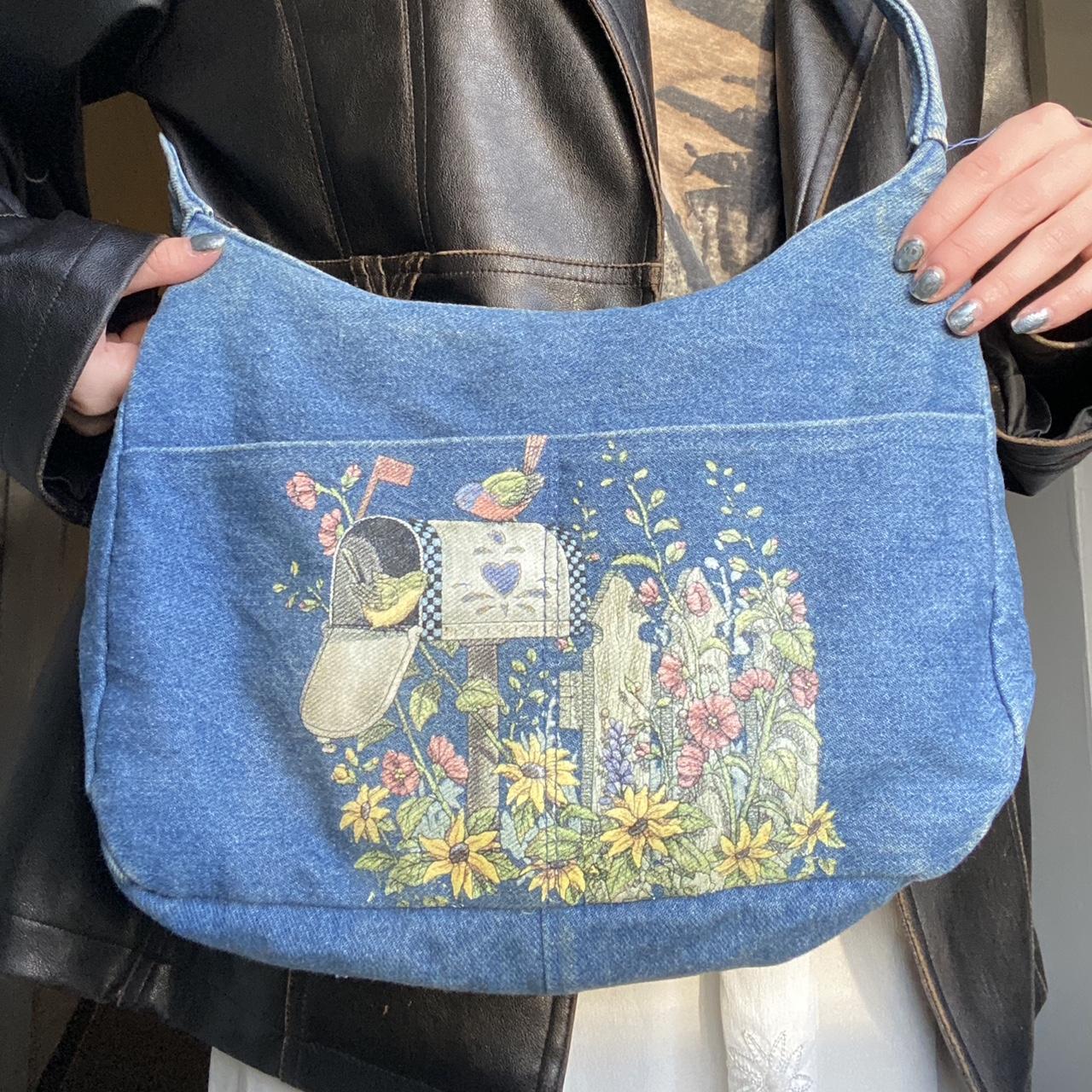 Denim cottage core bag - Good condition - Depop