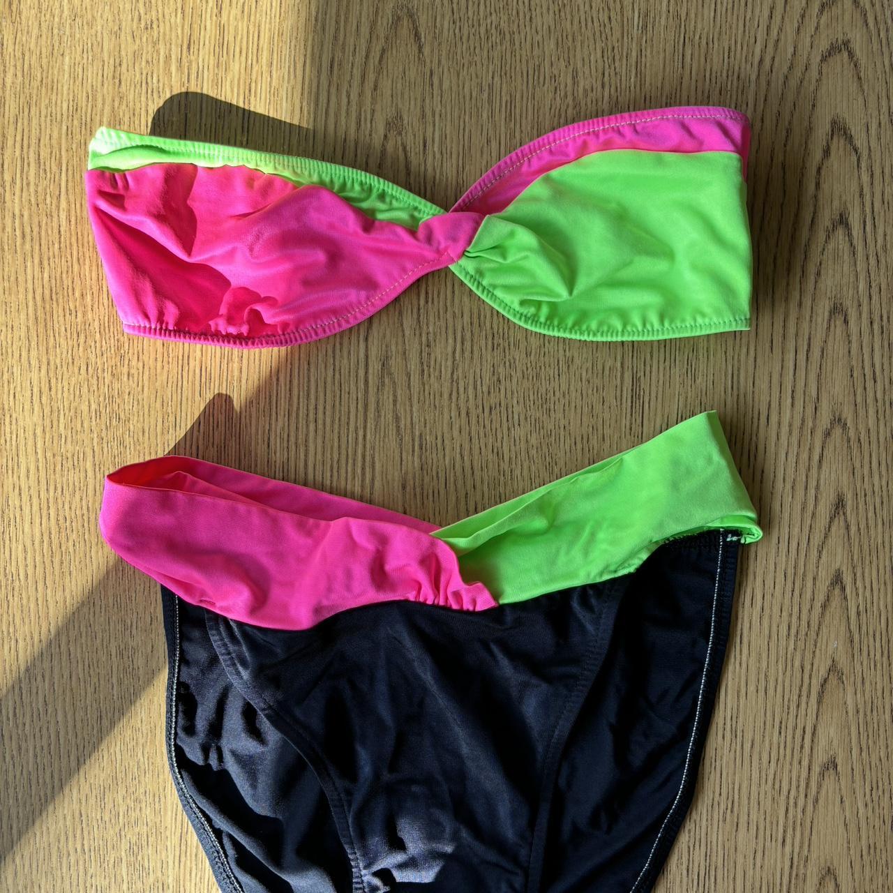 Vintage neon swim set - S/M - Depop