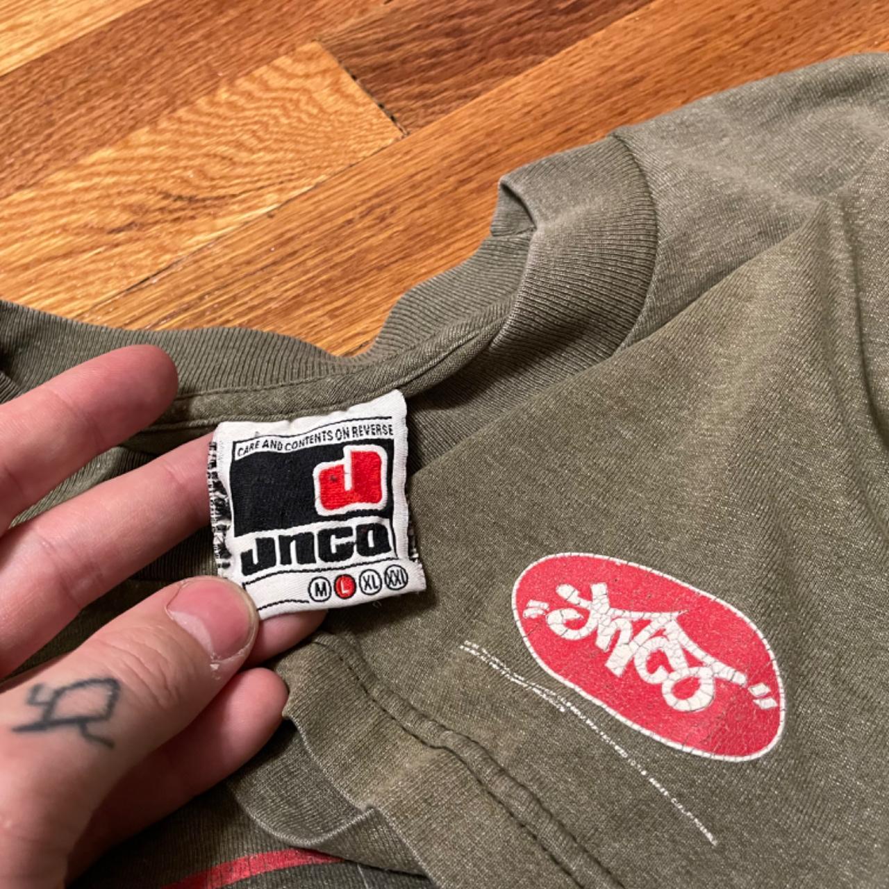 coolest 90s JNCO Jeans t-shirt rare vintage insane... - Depop