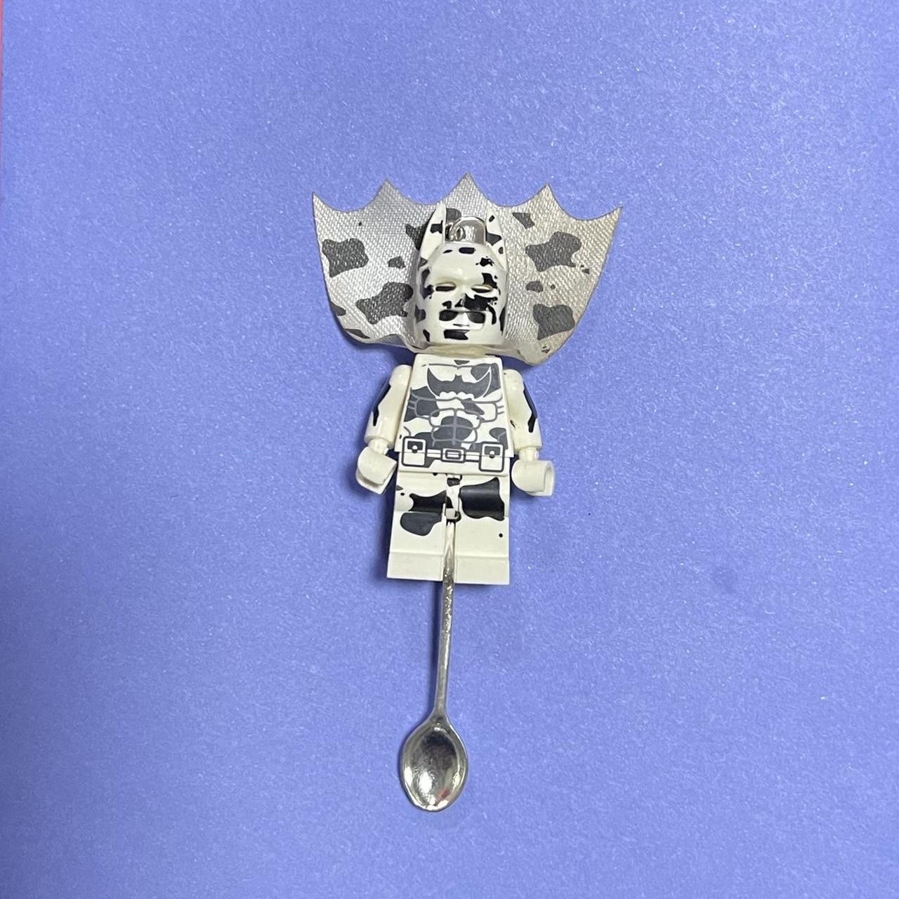 Cow print Batman 🐄🐮 Spoon necklace 🤪 with chain... - Depop
