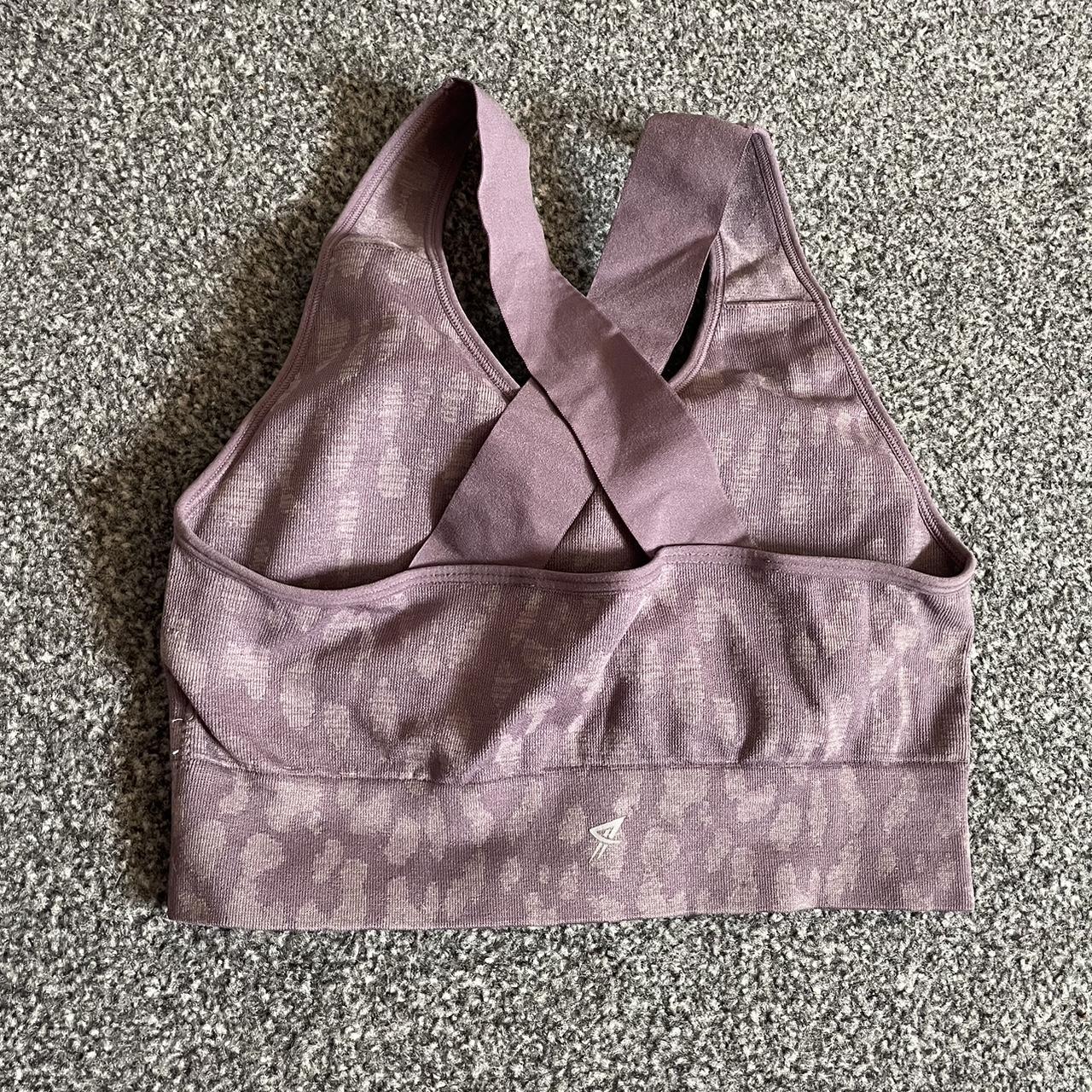 Primark purple sports bra size small. Worn once.... - Depop