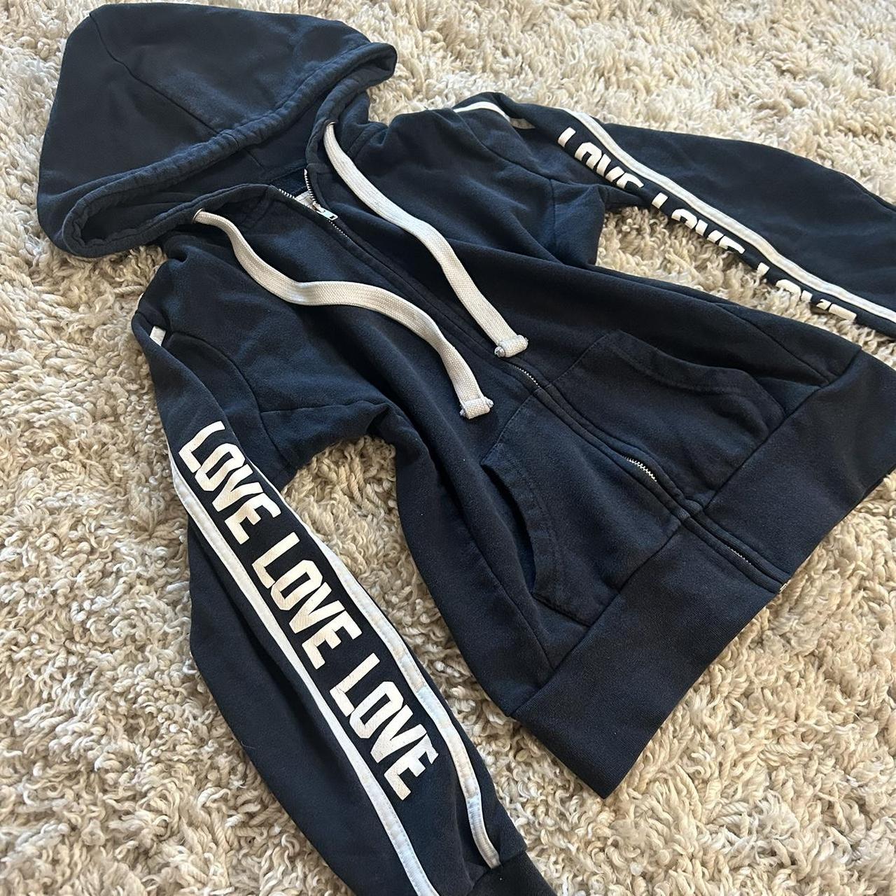 Athletic jacket Navy blue zip up Size extra small... | Depop
