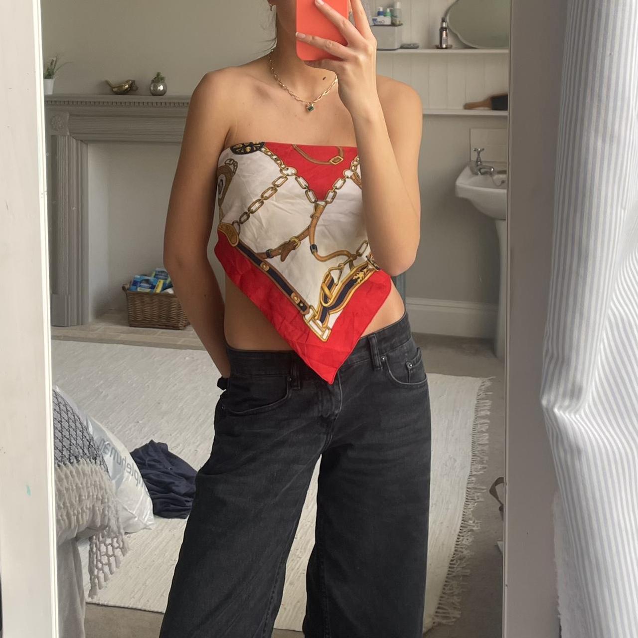 Gorgeous y2k scarf top / bandana. Soo pretty and... - Depop