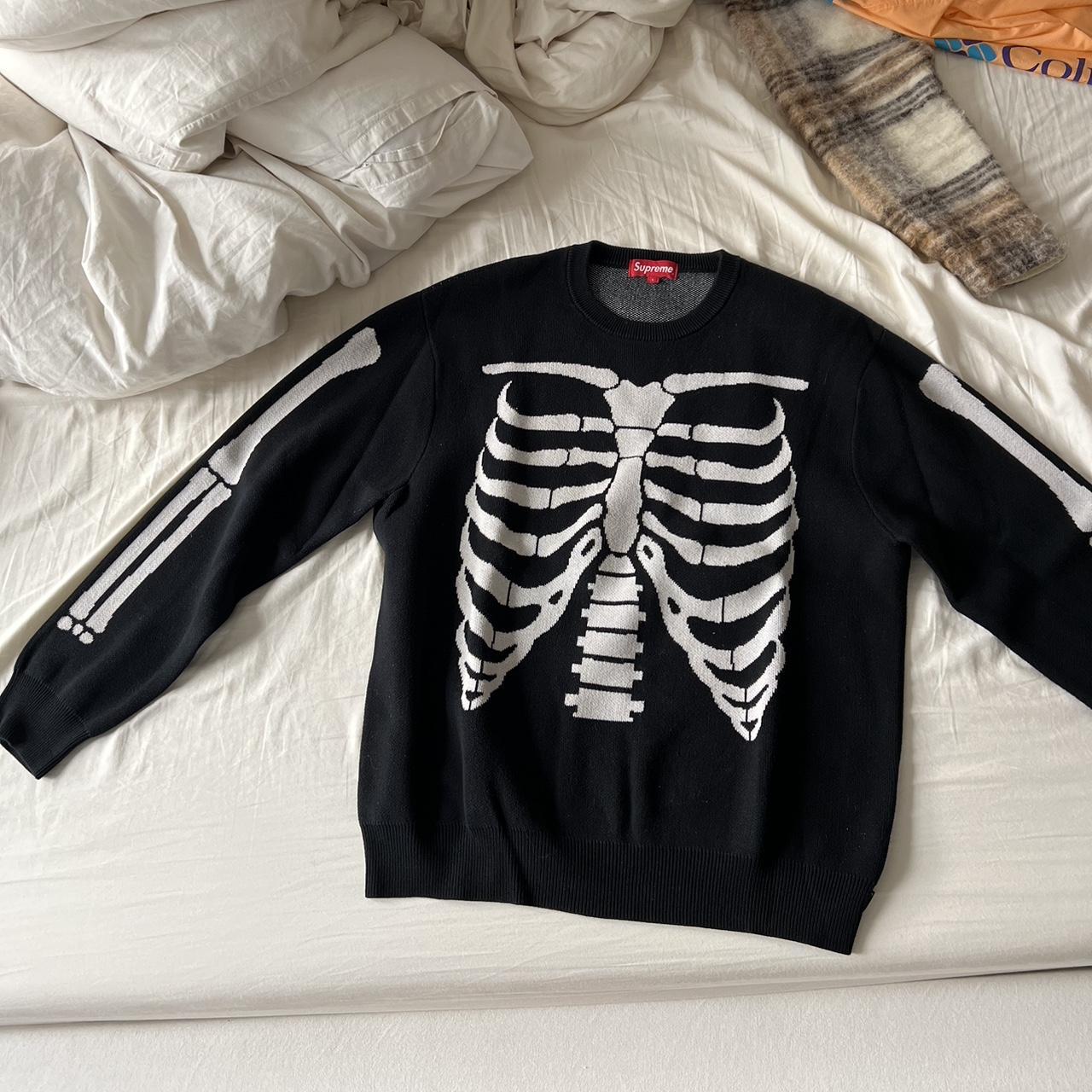Supreme Knitted Skull Sweater Size L - Depop