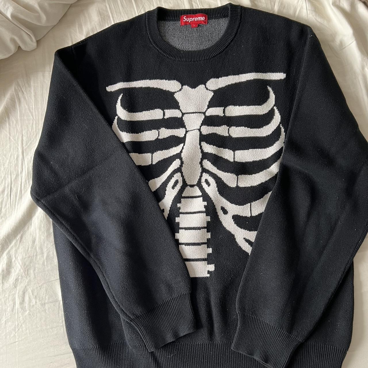 Supreme Knitted Skull Sweater Size L - Depop